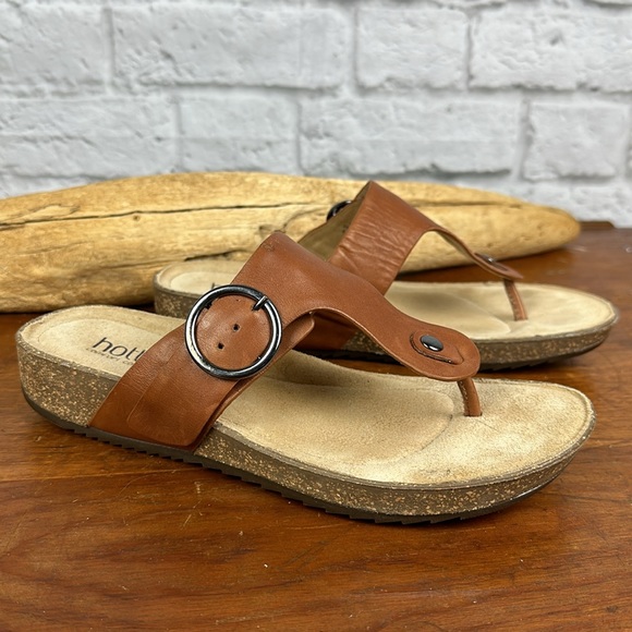 hotter | Shoes | Hotter Comfort Concepts Tan Leather Thong Cork Footbed ...